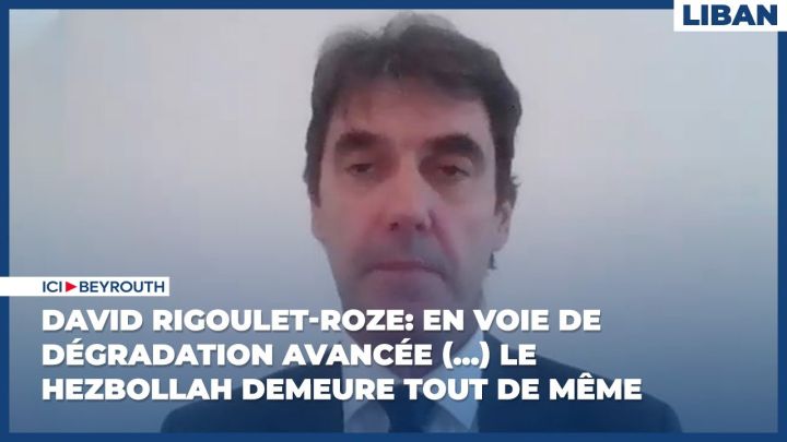 David Rigoulet-Roze: En voie de dégradation avancée (...) le Hezbollah ...